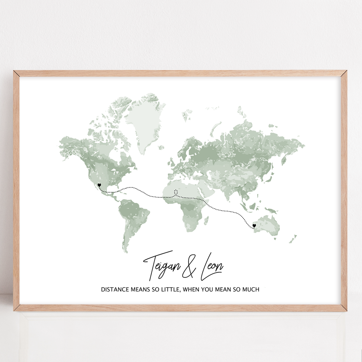 Personalised Long Distance Map Gift | Mark Your Moment