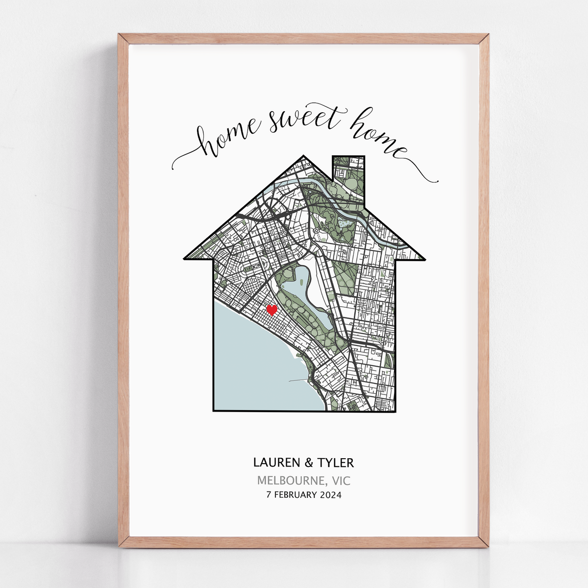 New Home Map Print | Mark Your Moment