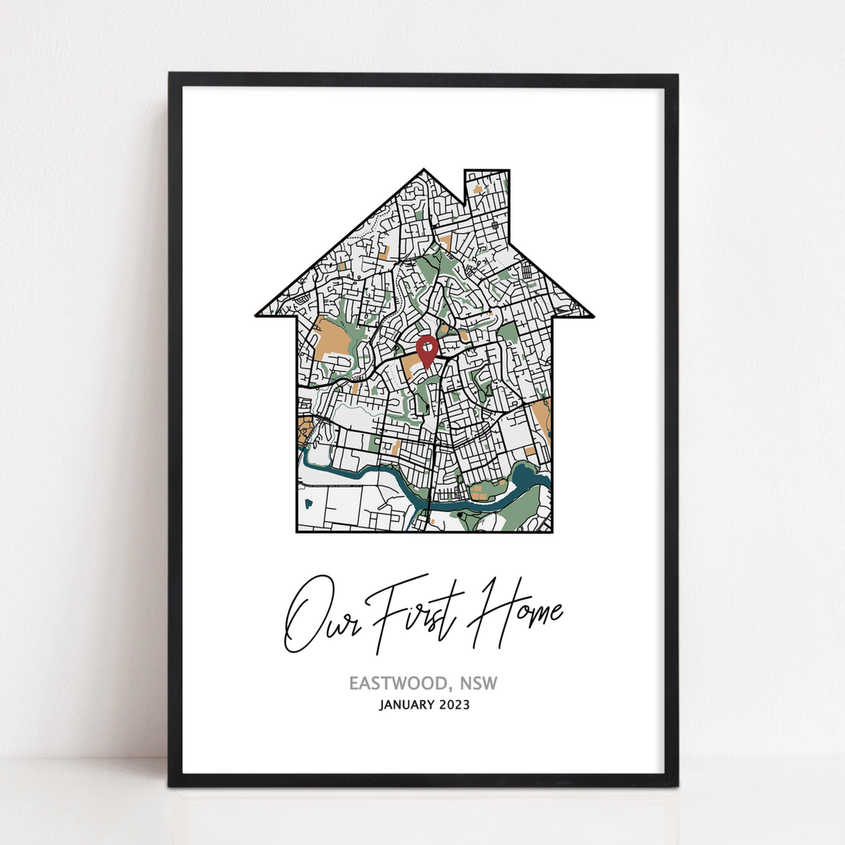 New Home Map Print | Mark Your Moment