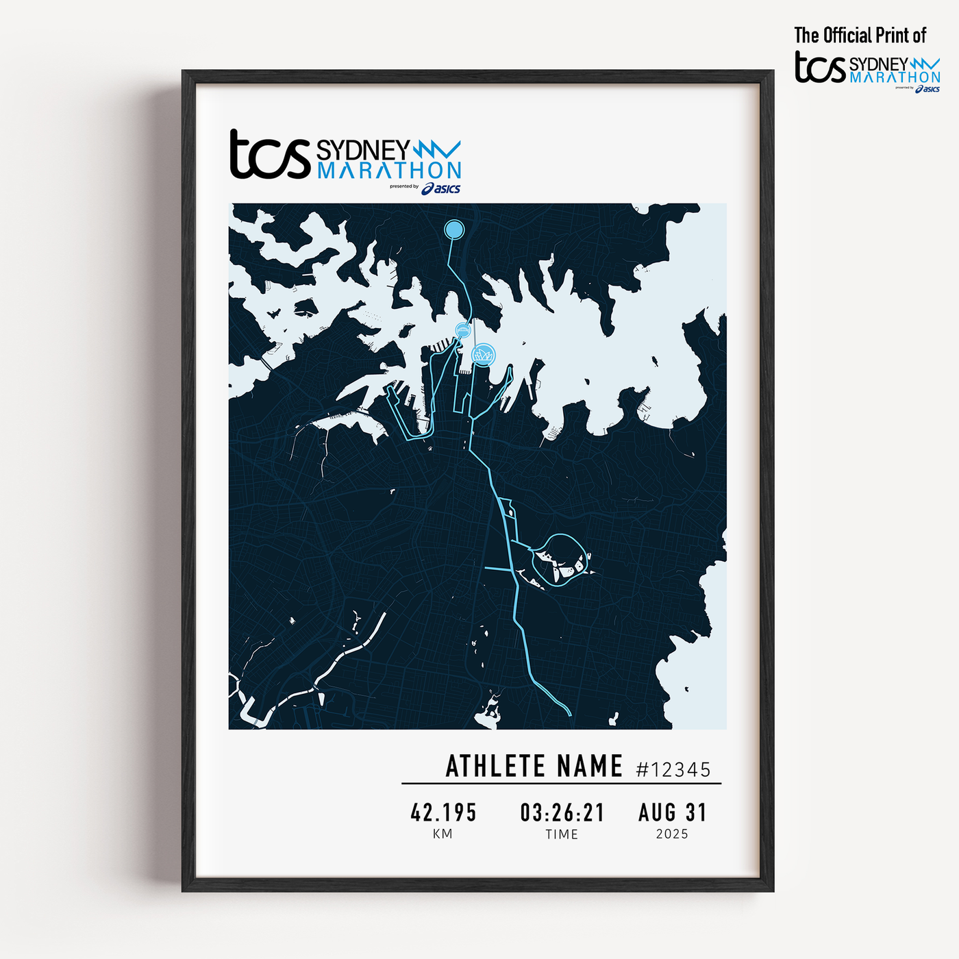 TCS Sydney Marathon Print - Official 2025 | Mark Your Moment