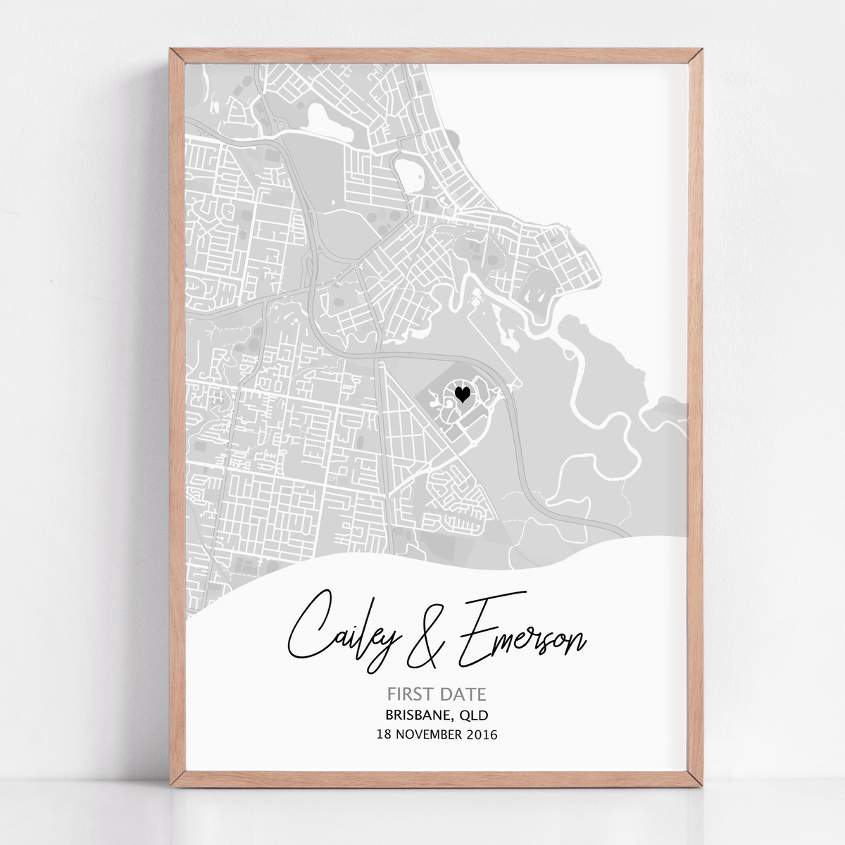First Date Map Print | Mark Your Moment