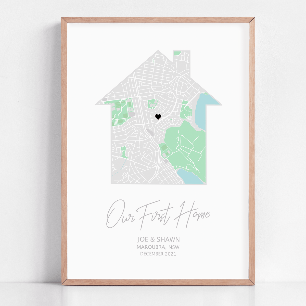 First Home Map Print | Mark Your Moment