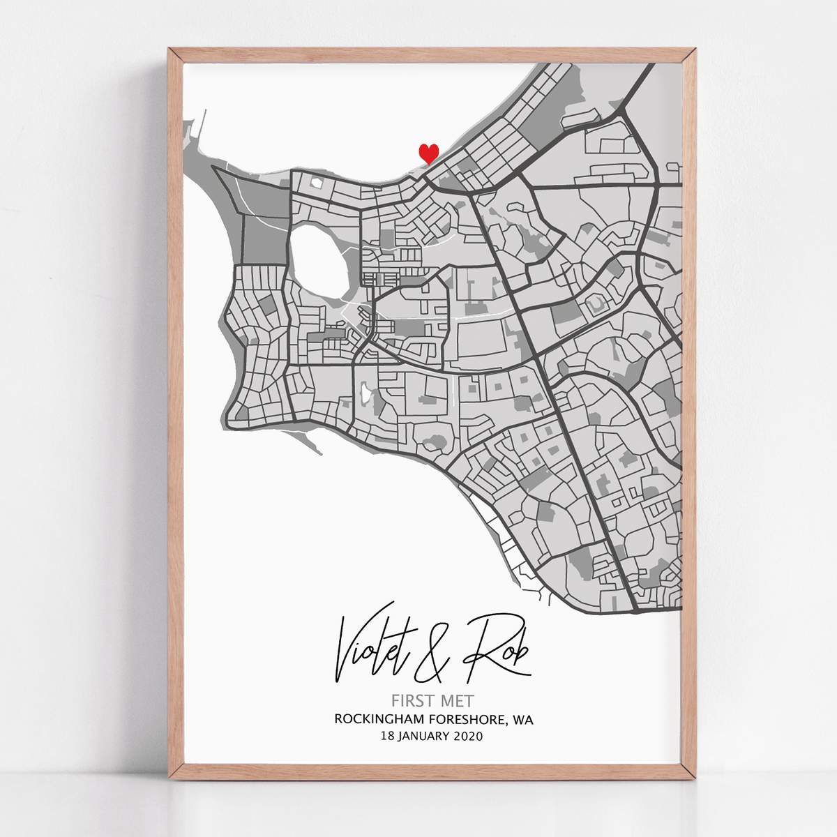 First Met Map Print | Mark Your Moment