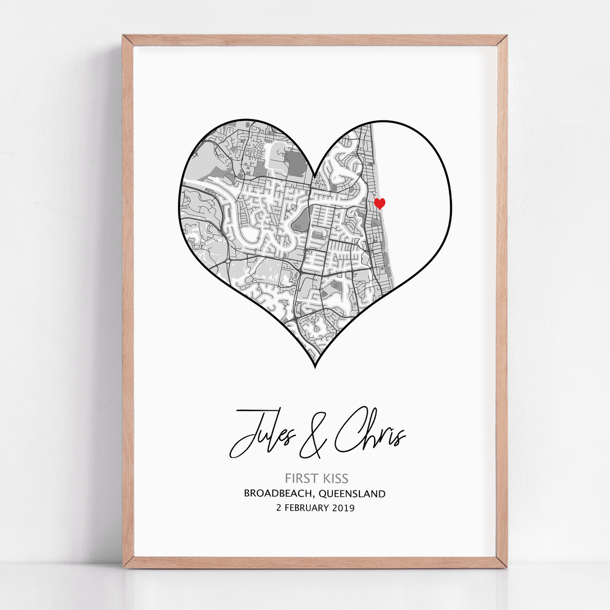 Our First Kiss Map | Mark Your Moment